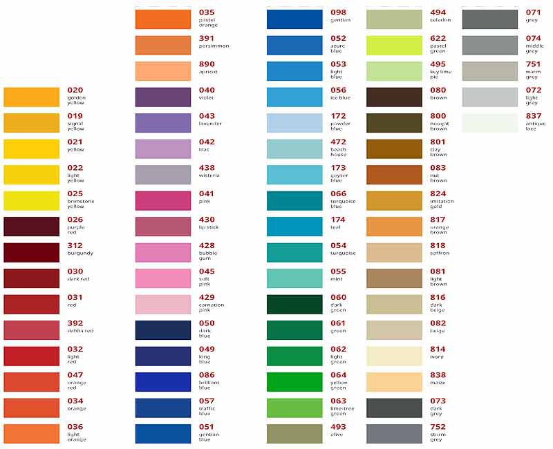 Oracal 631 Vinyl Color Chart Oracal 631 – 618 Area Vinyl